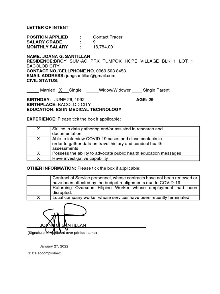 Dilg Application Letter | PDF