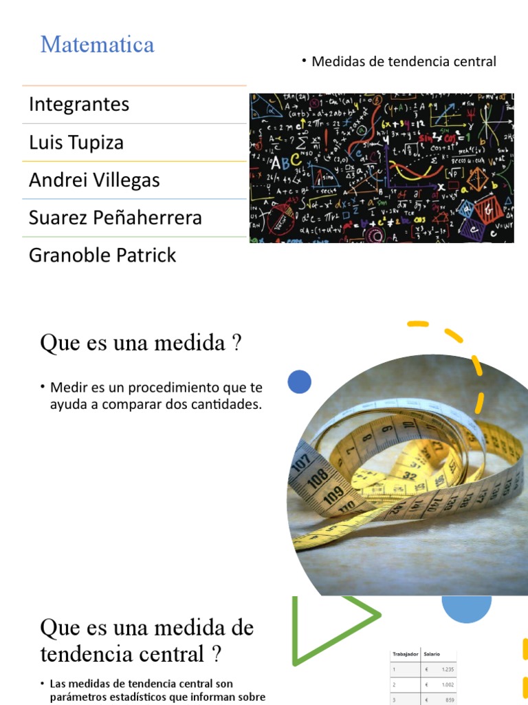 Matematica Exposicion | PDF | Media | Mediana