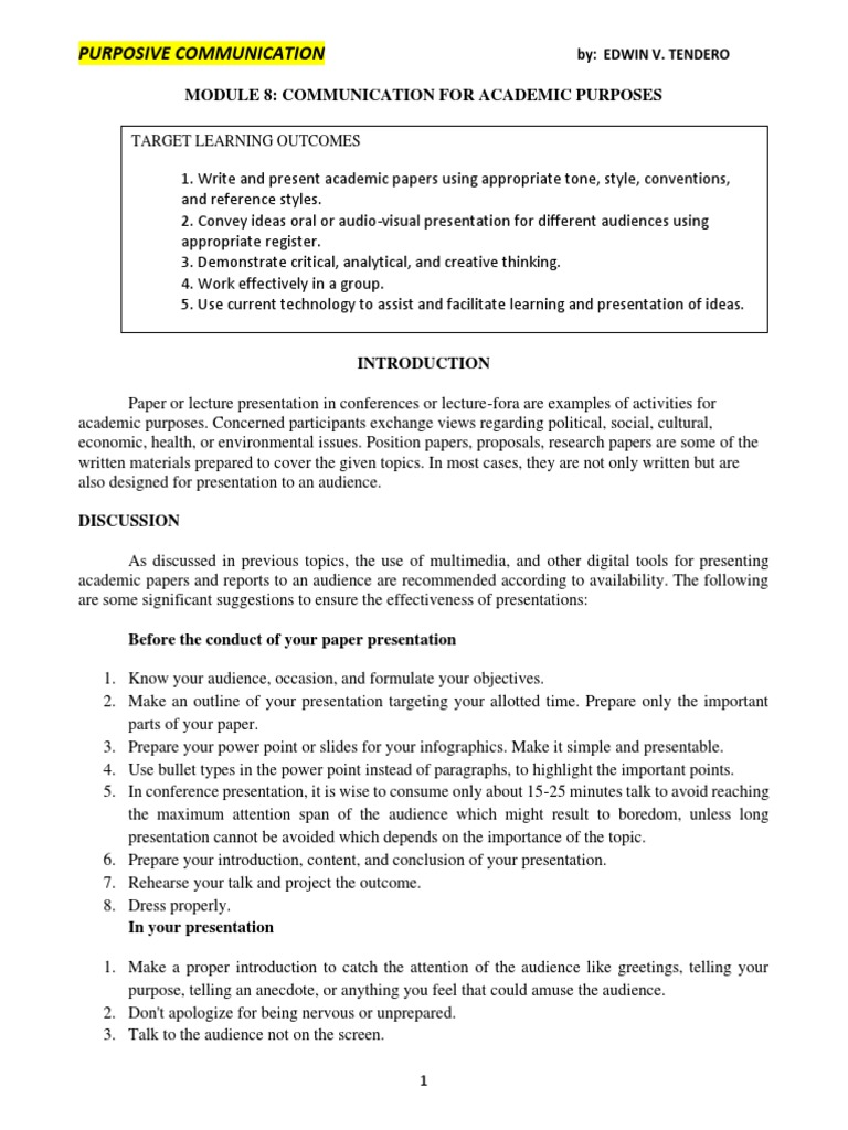 Academic Communication Guide | PDF | Communication | Graphics