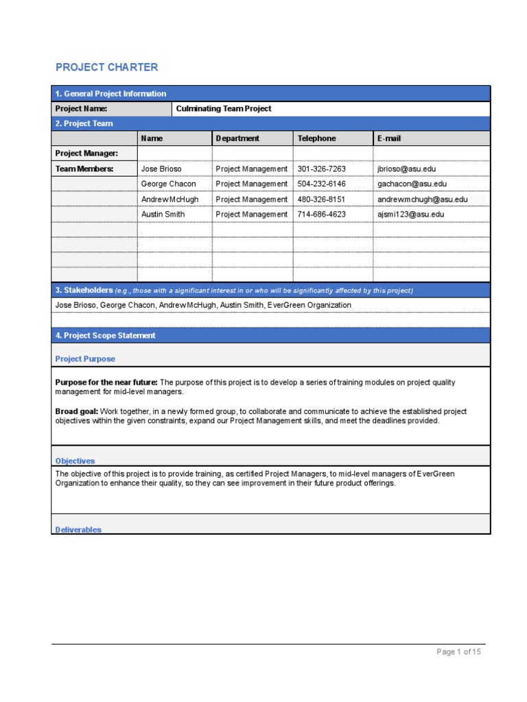 pmg422 - Module 3 - Team Culminating Project Milestone 1 | PDF | Quality (Business) | Customer ...