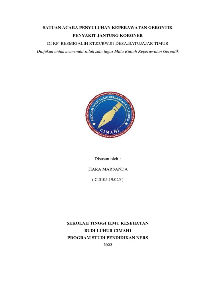 Sap Gerontik PJK (Tiara) | PDF