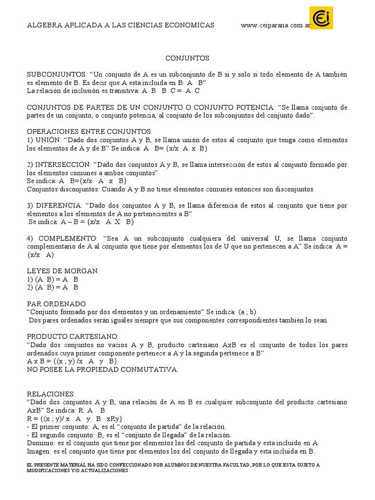 Algebra Aplicada A Las Ciencias Economicas | PDF | Matriz (Matemáticas ...