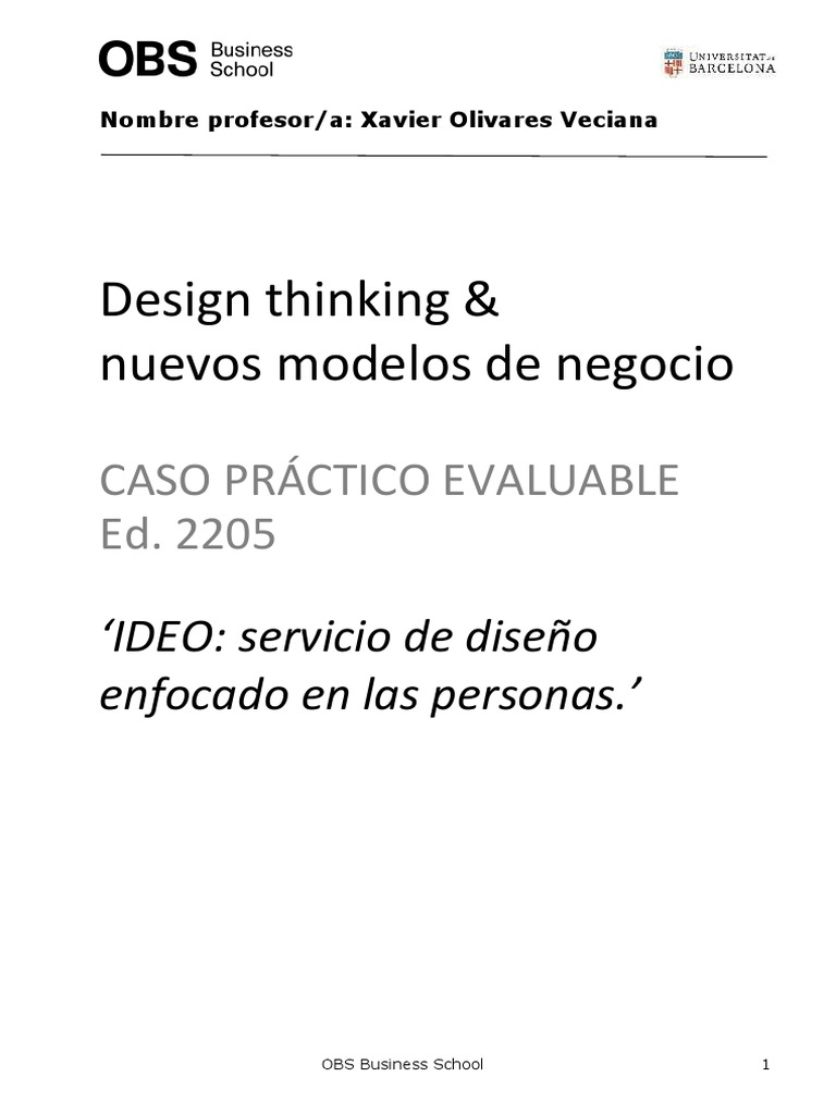 IDEO | PDF | Diseño | Mercado (economía)