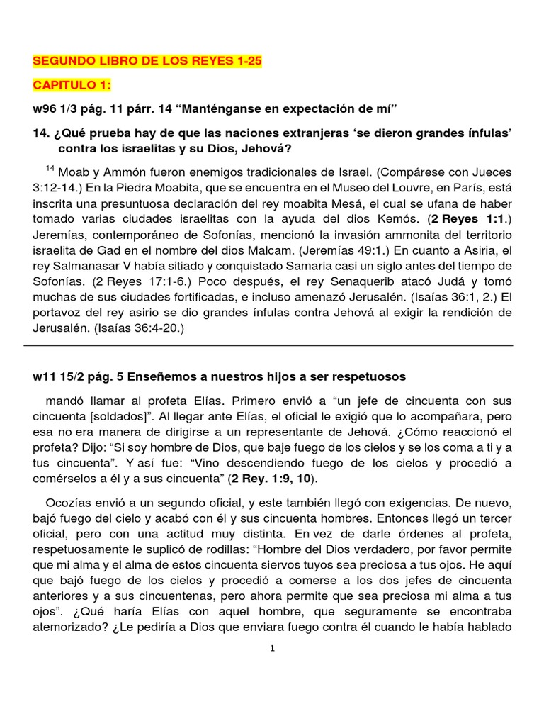 2º Libro de Los Reyes - Recopilacion | PDF | Elijah | Jesús