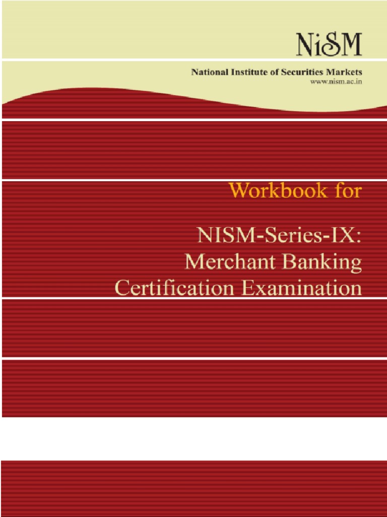 Nismadmin NISM SERIES IX Merchant Banking (2019) | PDF | Securities (Finance) | Stocks