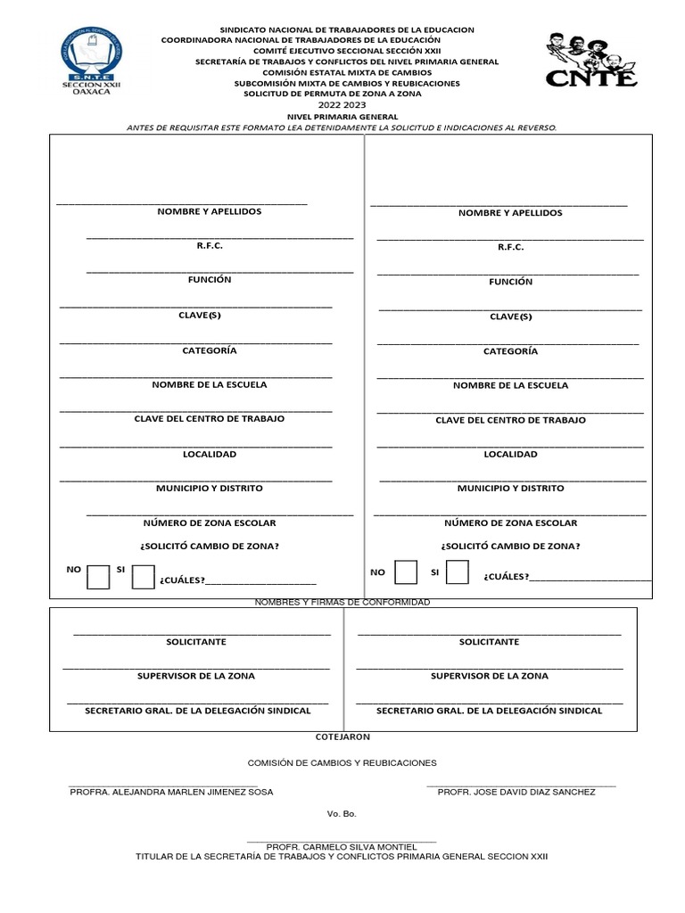 Solicitud Permuta | PDF