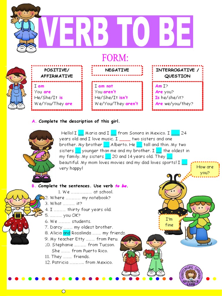 Verb TO BE in Class | PDF
