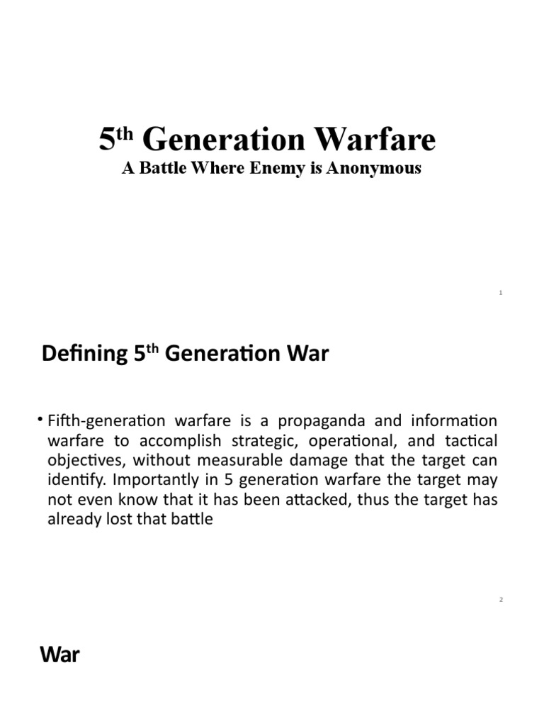 5th Generation Warfare in Pak | PDF | Cyberwarfare | Security