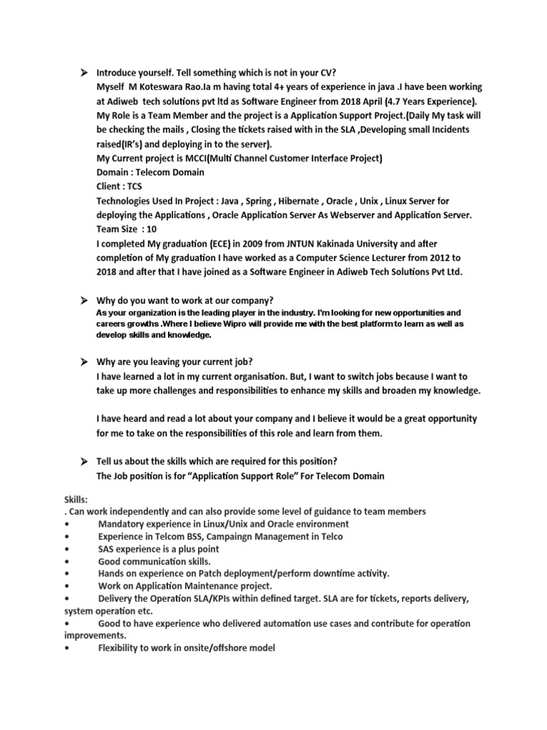 HR Round Questions | PDF | Application Software | Computing