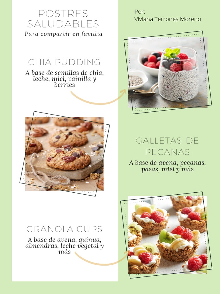 Recetas de Postres Saludables con Avena | PDF | Postres | Cocina occidental