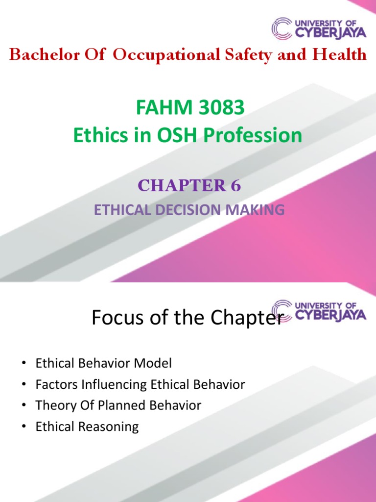 Ethical Decision Making in OSH | PDF | Behavior | Attitude (Psychology)