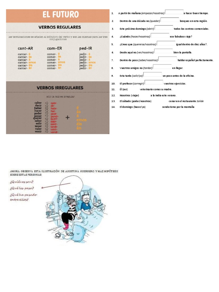 Ejercicios de Futuro Simple en Español | PDF