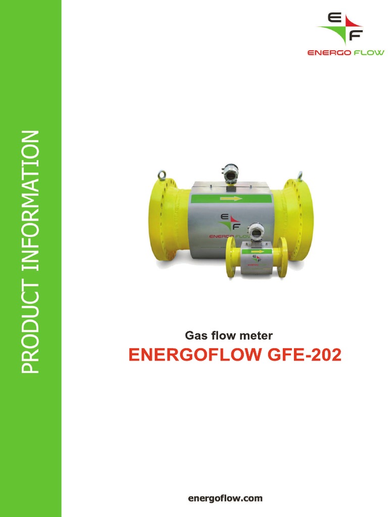 Gas flow meter ultrasonic Energoflow GFE-202 | PDF