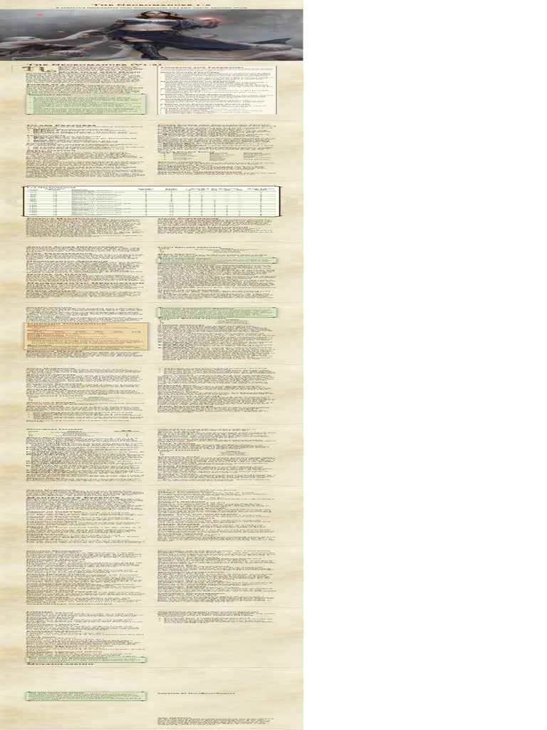 The Necromancer - Class D&D | PDF | Necromancy