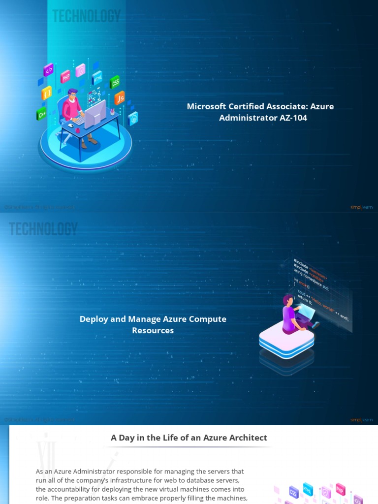 Lesson - 04 - Deploy and Manage Azure Compute Resources | PDF | Computer Cluster | Virtual Machine