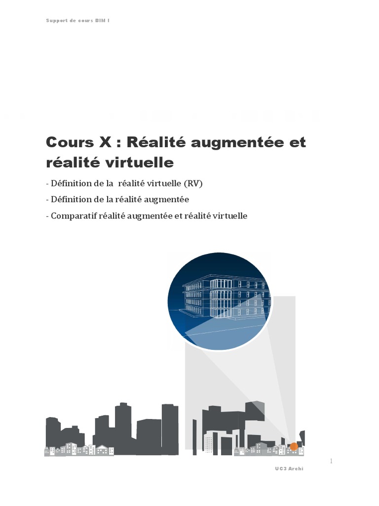 Réalité Virtuelle et Augmentée : Définitions | PDF | Réalité augmentée ...