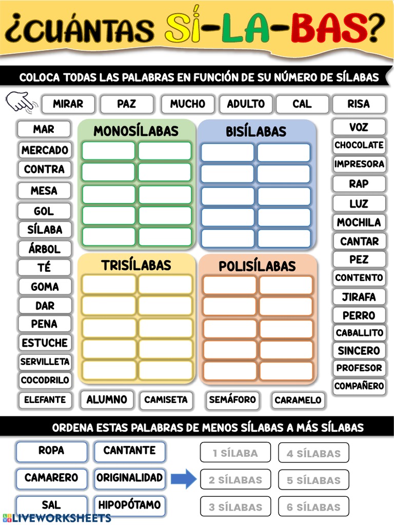 Actividade de Silabas | PDF