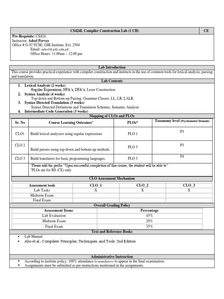 Gi Ki Course Outlines | PDF | Relational Model | Databases