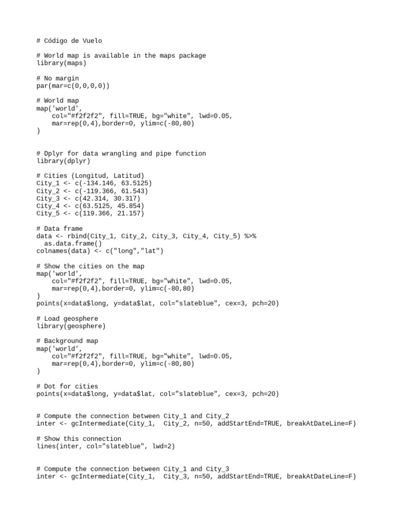 Flight Path Visualization in R | PDF