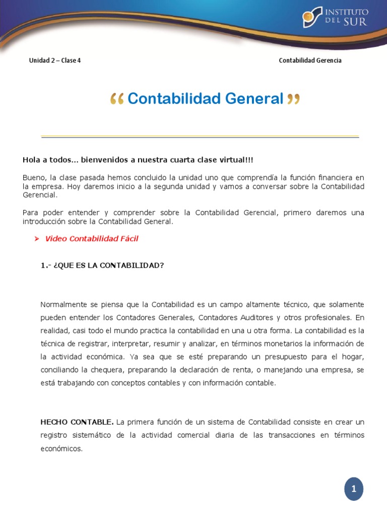 Clase 1 - Unidad 2 - Contabilidad General | PDF | Contabilidad | Devengo