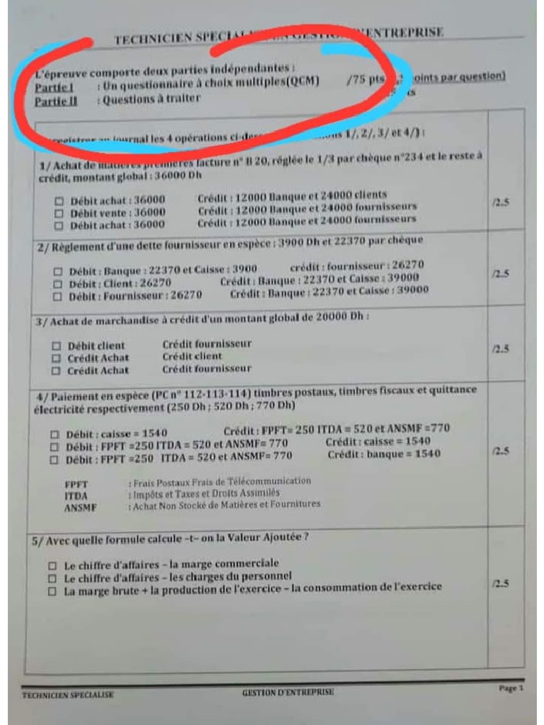 Concour Onee Gestion D'entreprise-1 | PDF