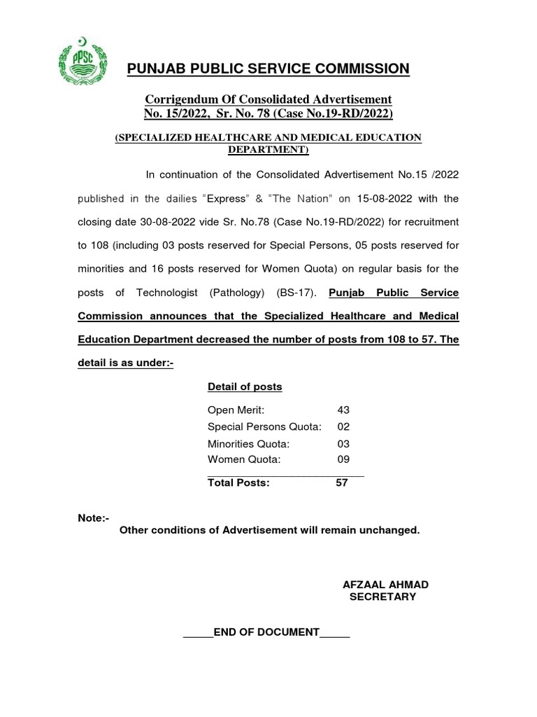 Corrigendum Tech. Pathology | PDF