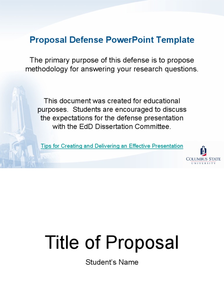 EdD Proposal Defense Template | PDF | Validity (Statistics) | Theory