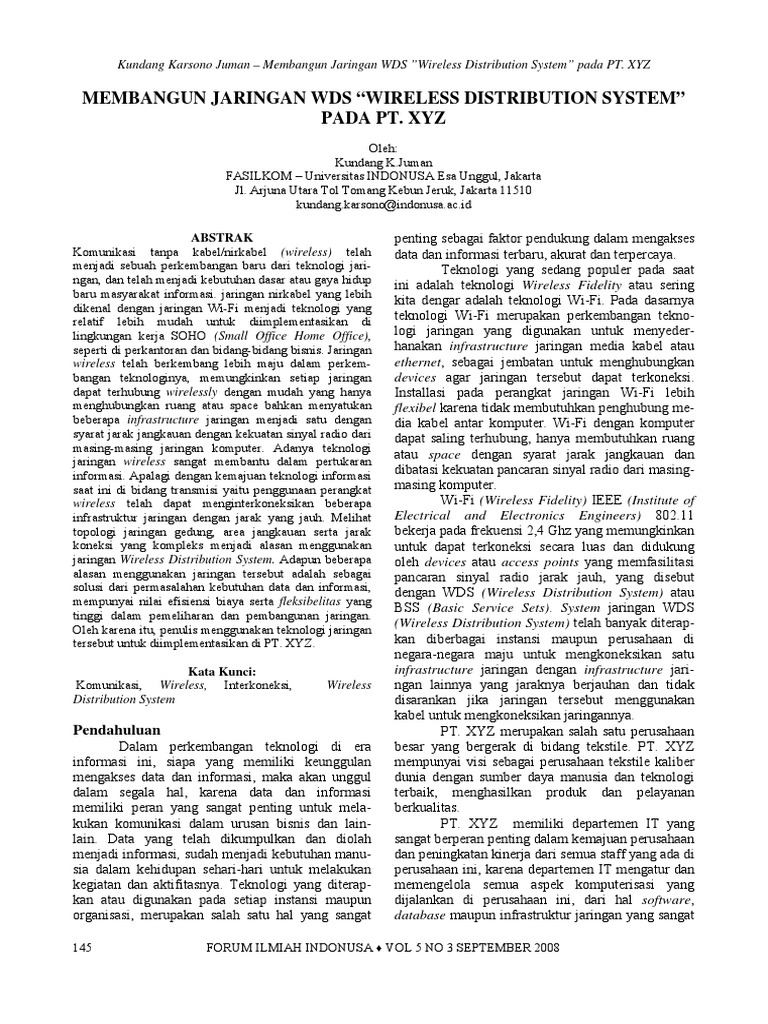 Membangun Jaringan WDS "Wireless Distribution System | PDF