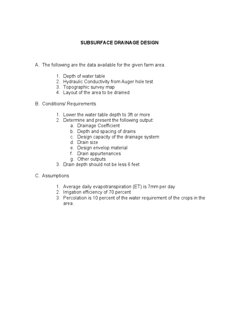 Drainage Design | PDF | Drainage | Earth Sciences