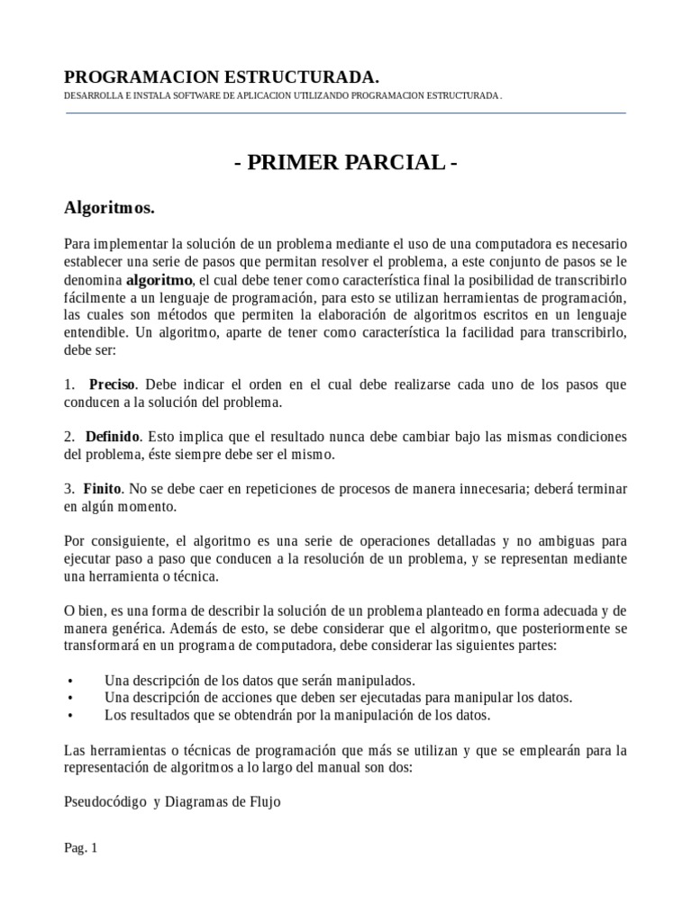 Programación Estructurada - Libro | PDF | Algoritmos | Programación de computadoras
