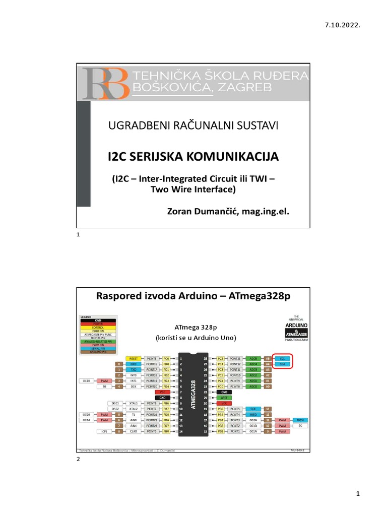 Serijska Komunikacija I2C | PDF