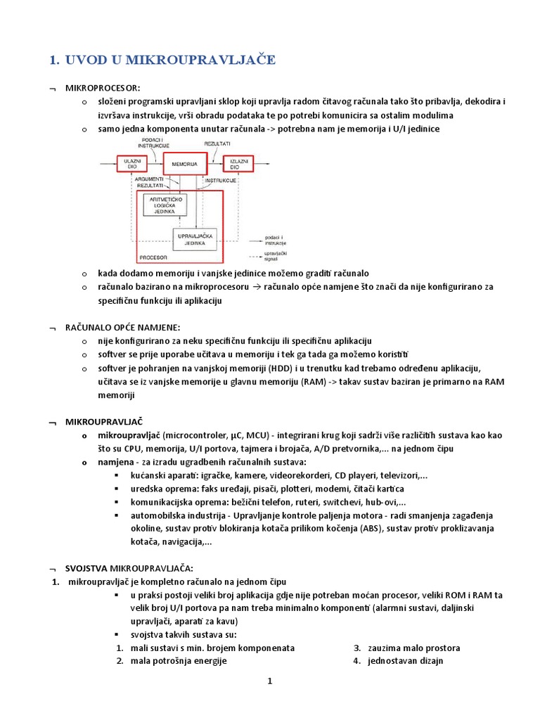 Uvod U Mikroupravljače | PDF