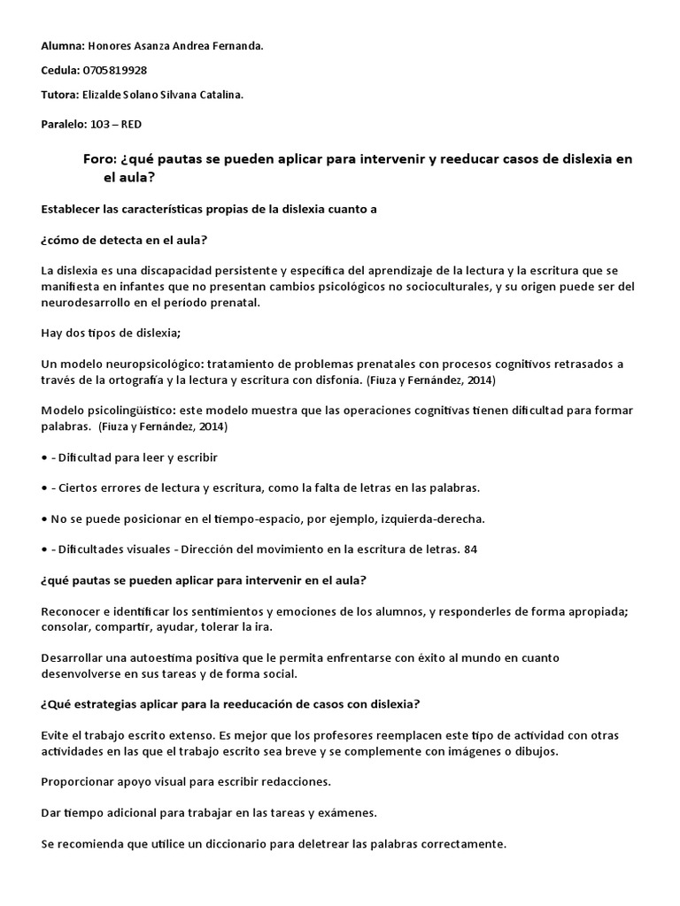 Foro 1 B2 | PDF | Aprendizaje | Neurociencia