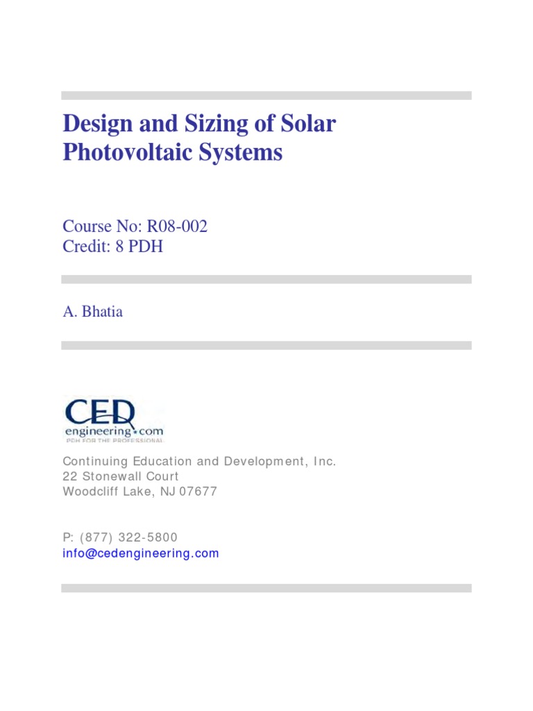 Solar PV System Design and Sizing Guide | PDF | Photovoltaic System ...
