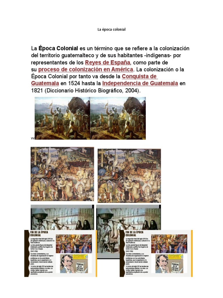 La Época Colonial | PDF