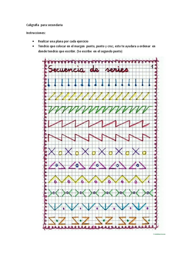 Caligrafía para Secundaria | PDF