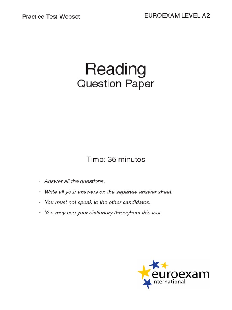 Euroexam A2 Reading Practice Test | PDF | Museum | London