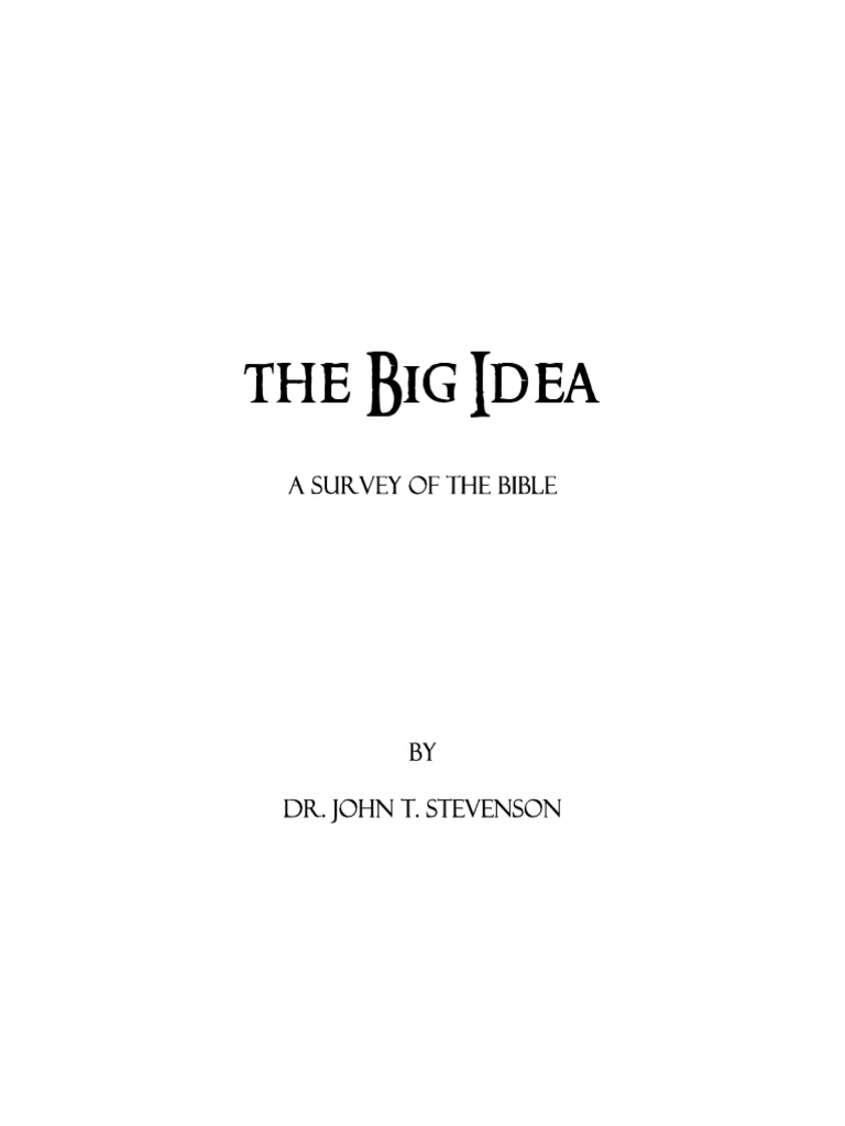 OT NT BOOK Summaries Big Idea | PDF | Book Of Leviticus | David