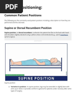 Physical Exam Positions Guide | PDF | Human Leg | Anatomical Terms Of ...