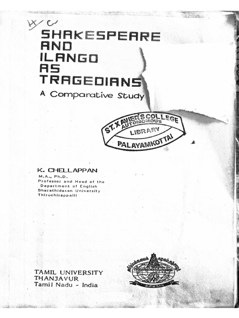Shakespeare and Ilango As Tragedians - A Comparative Study | PDF