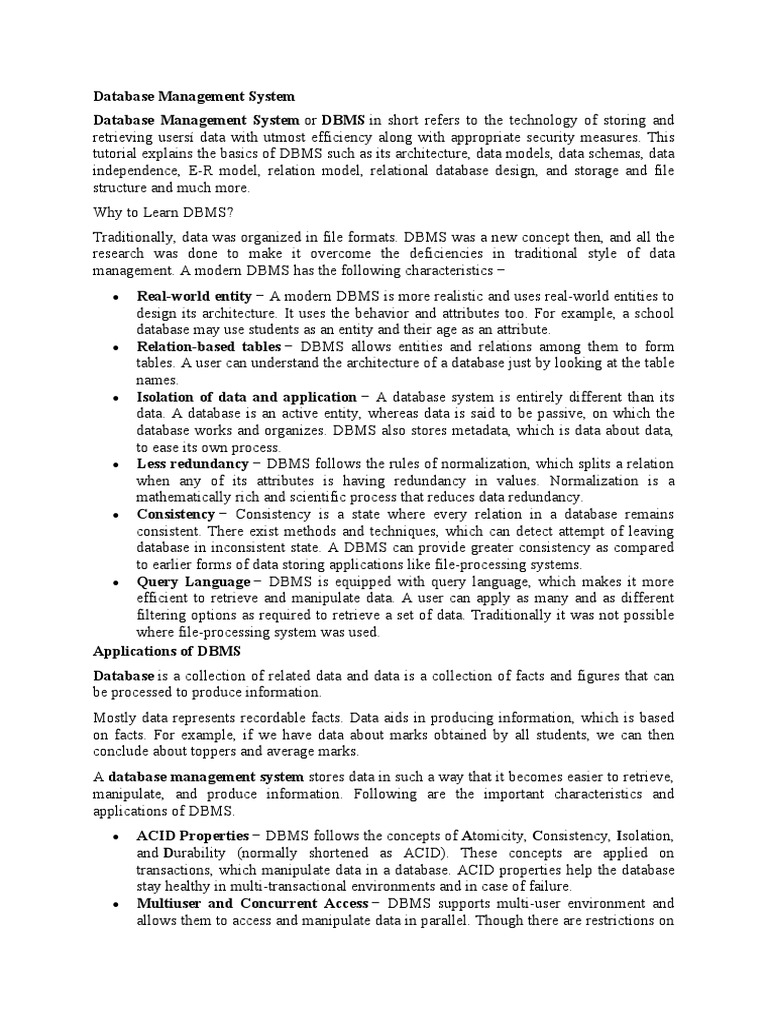 RDBMS Notes | PDF | Relational Database | Relational Model