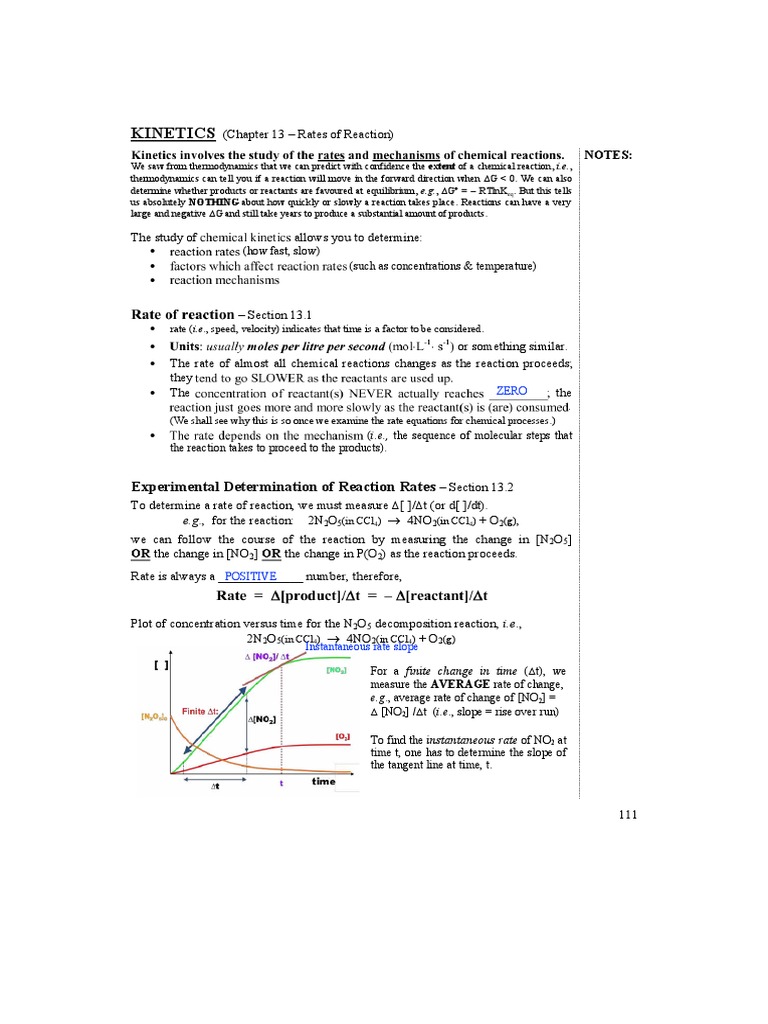 Kinetics | PDF | Reaction Rate | Chemical Kinetics