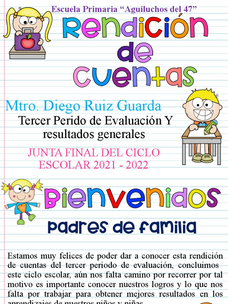 Rendicion de Cuentas Segundo Grado | PDF | Evaluación | Educación primaria