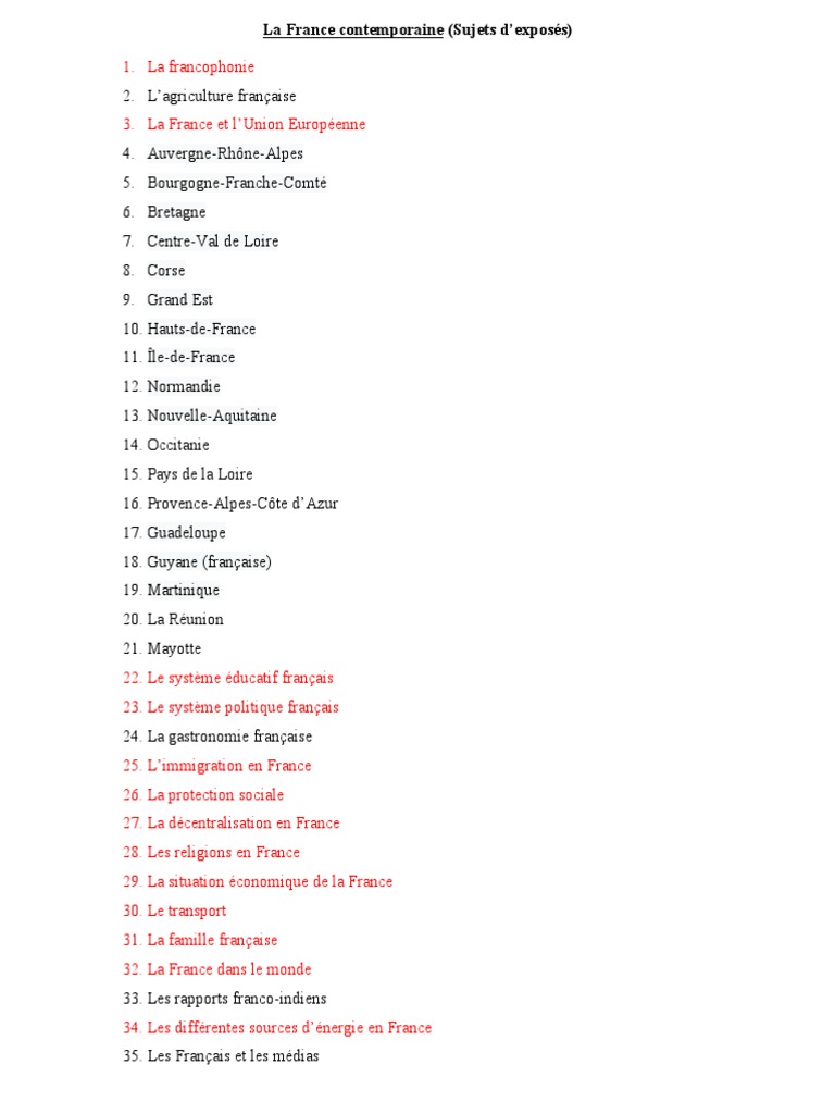 La France Contemporaine | PDF