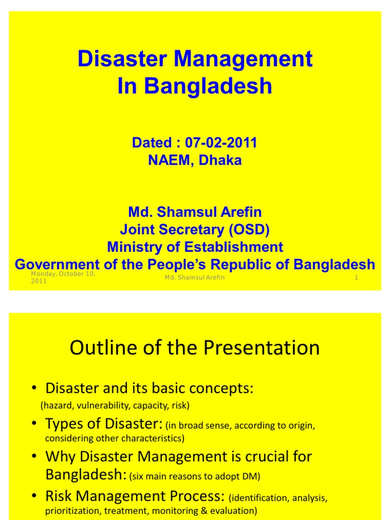 Disaster Management in Bangladesh | PDF | Emergency Management | Flood