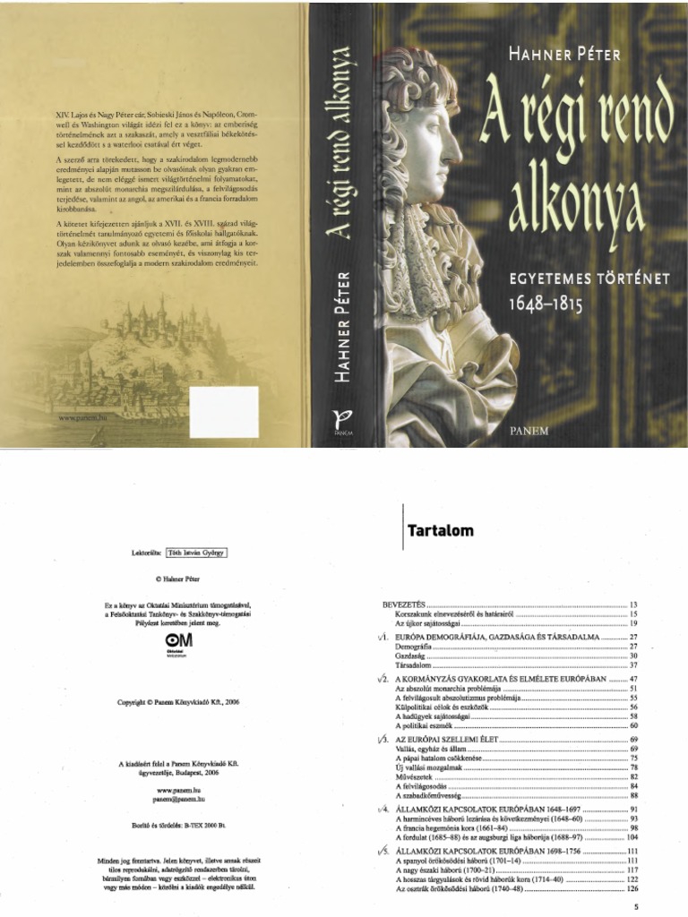 Hahner Péter - A Régi Rend Alkonya | PDF