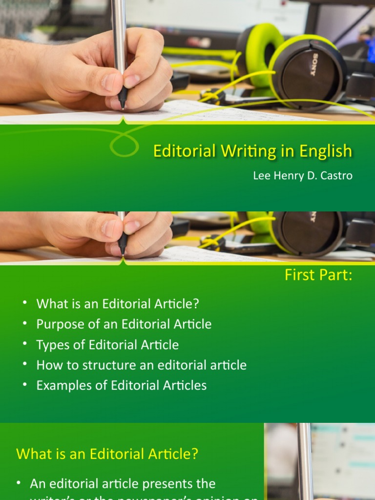 Editorial Writing in English | PDF | Argument | Editorial