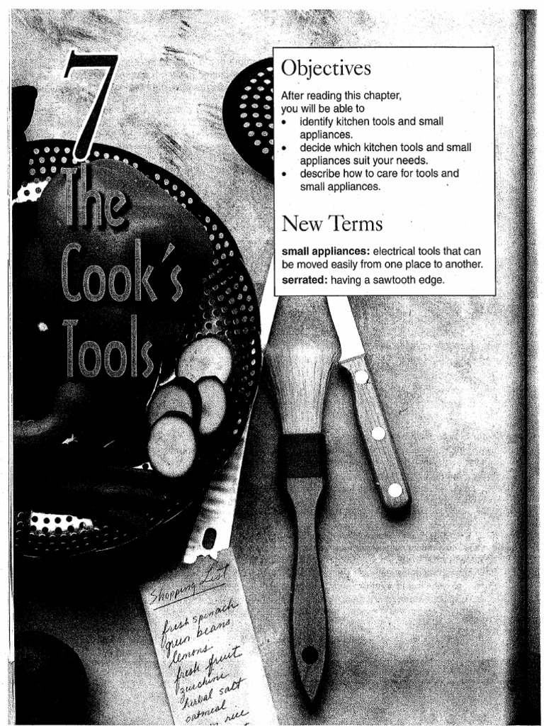 Chapter 7 - The Cooks Tools-1 | PDF