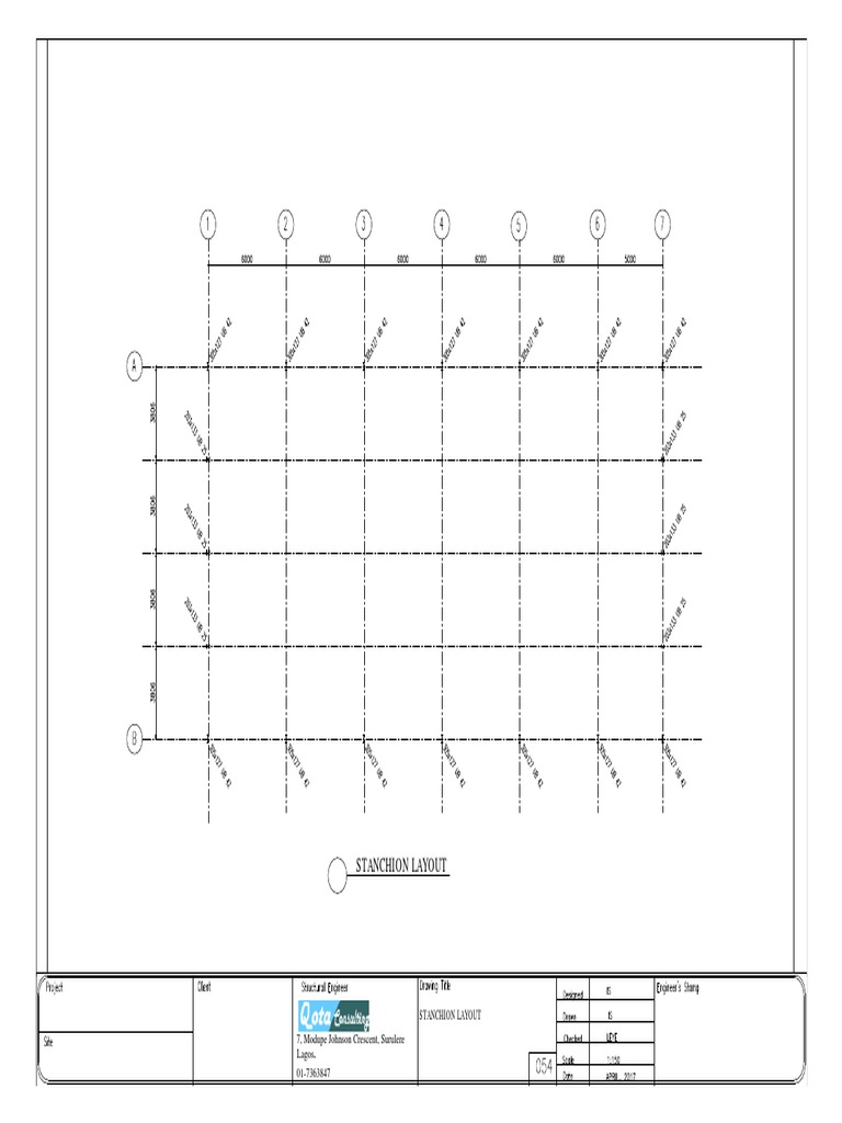 Stanchion Layout | PDF