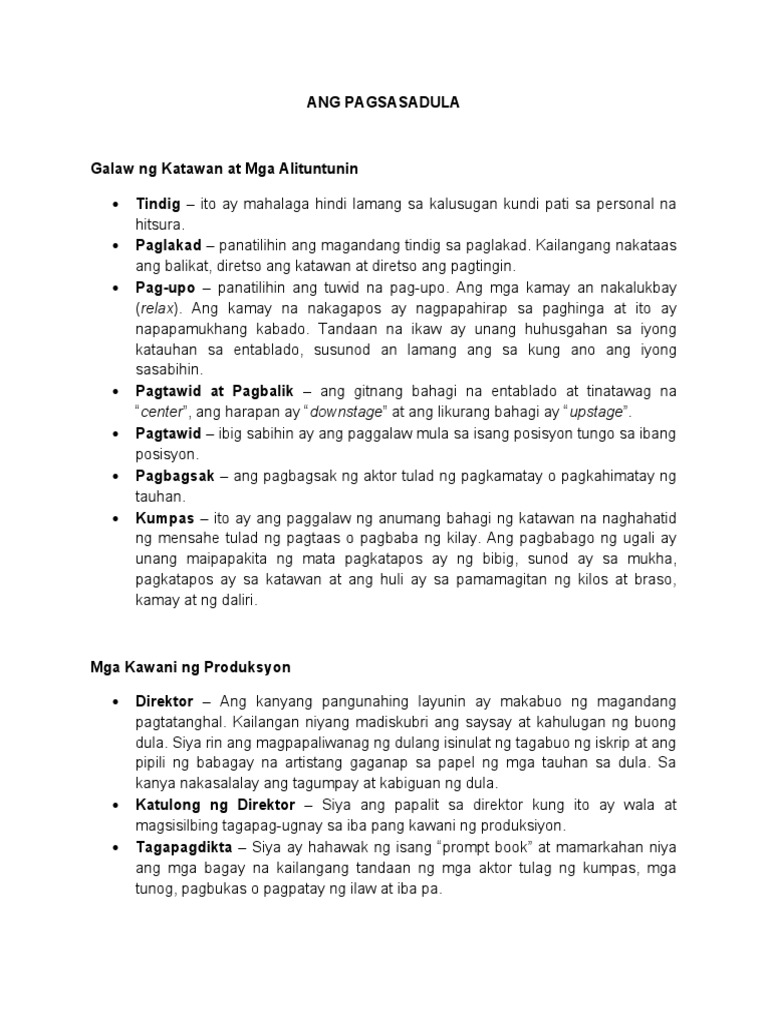 Ang Pagsasadula | PDF